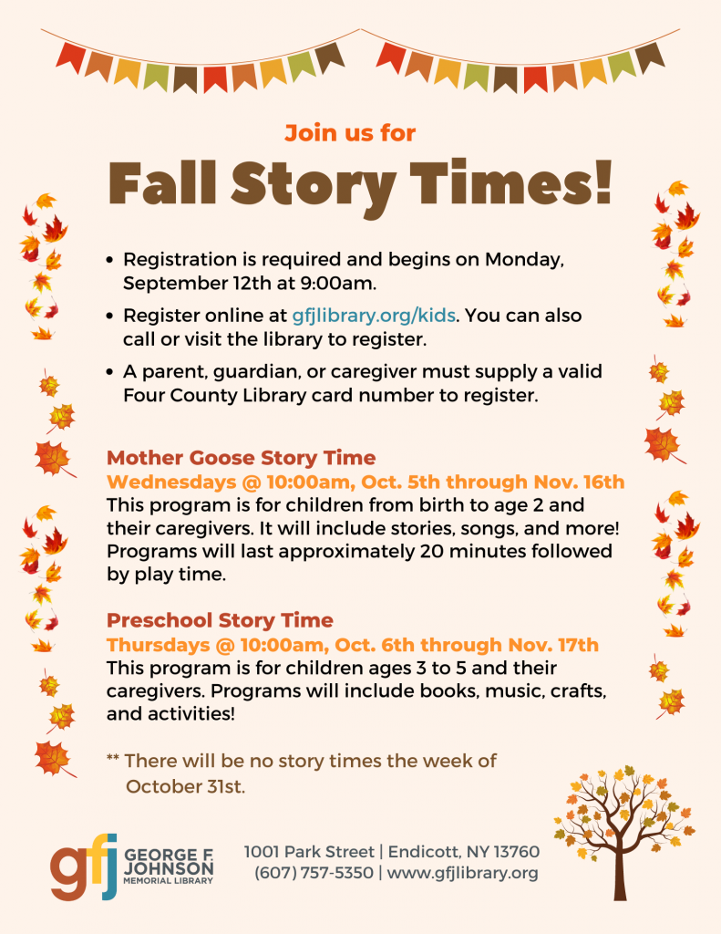 Story Time | George F. Johnson Memorial Library